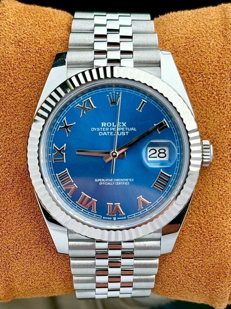 Rolex Datejust 41 Azzuro Blue Dial 126334 (2024 (41mm) - Watch Avenue