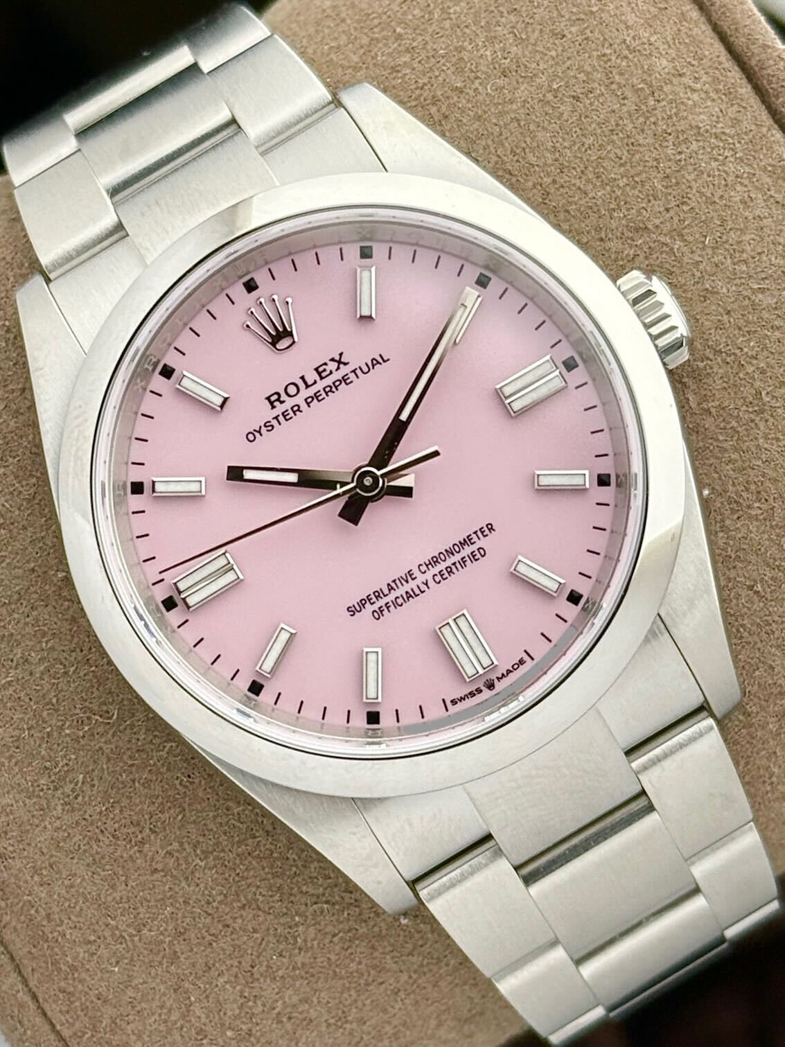 Rolex Oyster Perpetual 126000 Candy Pink Dial 36mm Stainless Steel ...