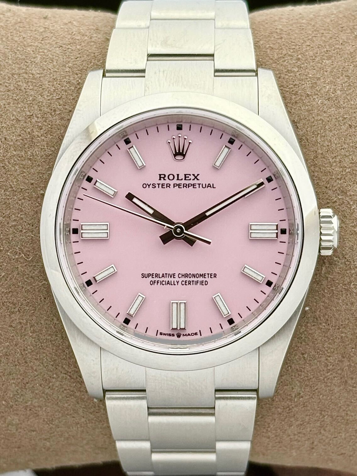 Rolex Oyster Perpetual 126000 Candy Pink Dial 36mm Stainless Steel ...