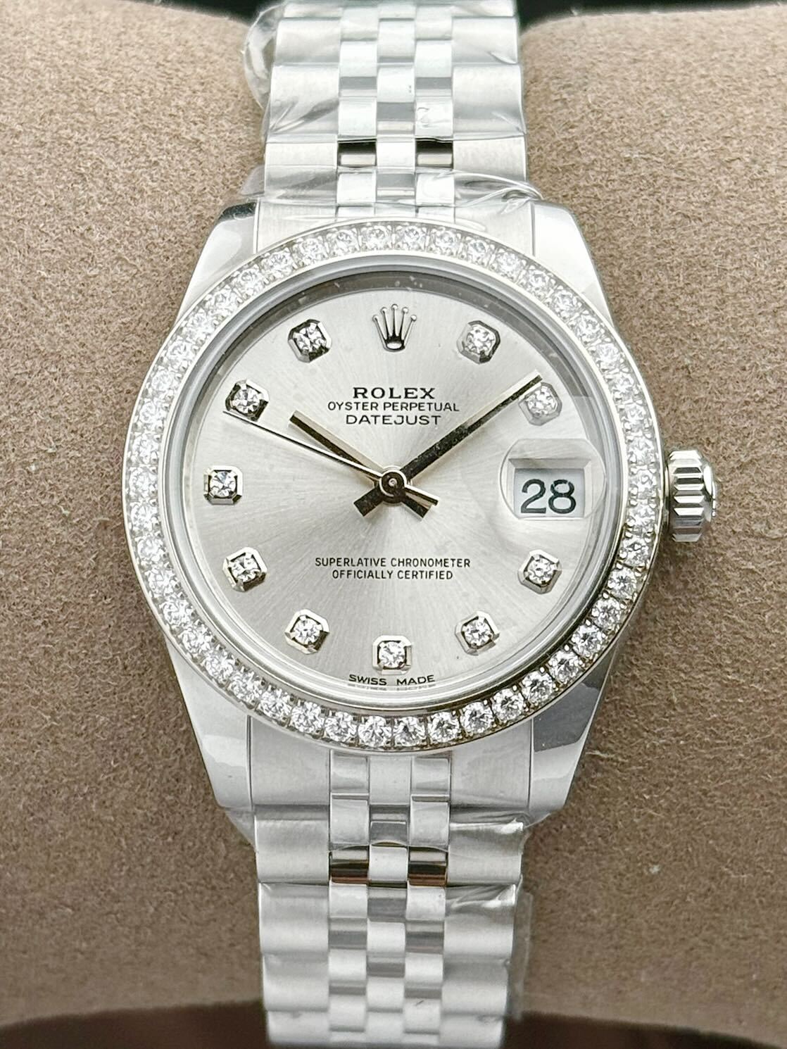 Rolex Datejust 31 Silver Diamond Dial Steel Jubilee 278384RBR (2019 ...